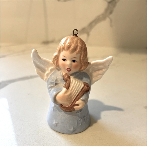 Goebel | Holiday | Vintage Goebel 978 Angel Bell Holiday Ornament Blue ...